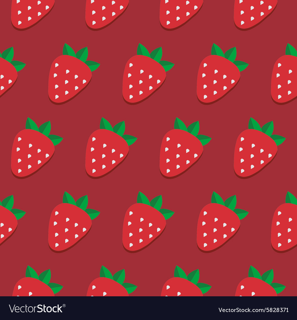 Seamless strawberry pattern design Royalty Free Vector Image