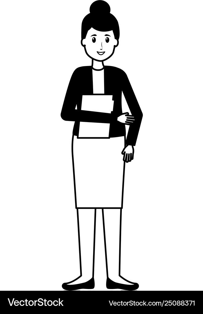 Woman character employee Royalty Free Vector Image