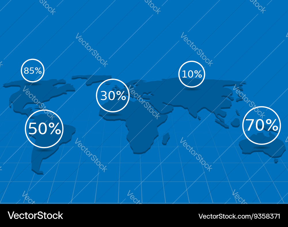 World map infographic Royalty Free Vector Image