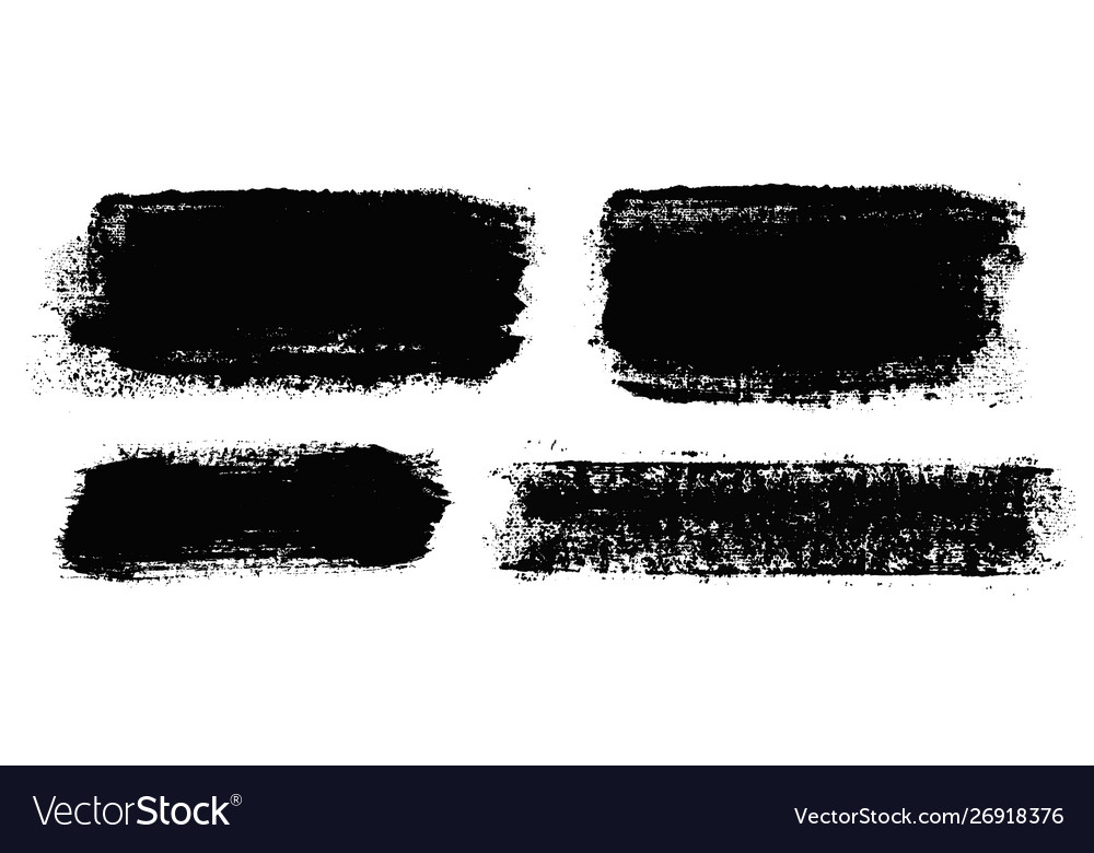 Brush strokes paintbrush set grunge Royalty Free Vector