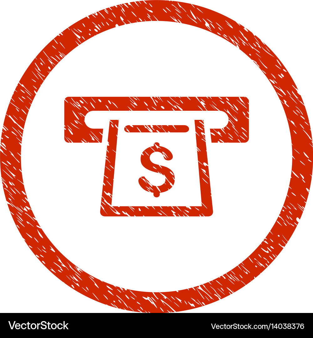 Cashout slot rounded grainy icon Royalty Free Vector Image