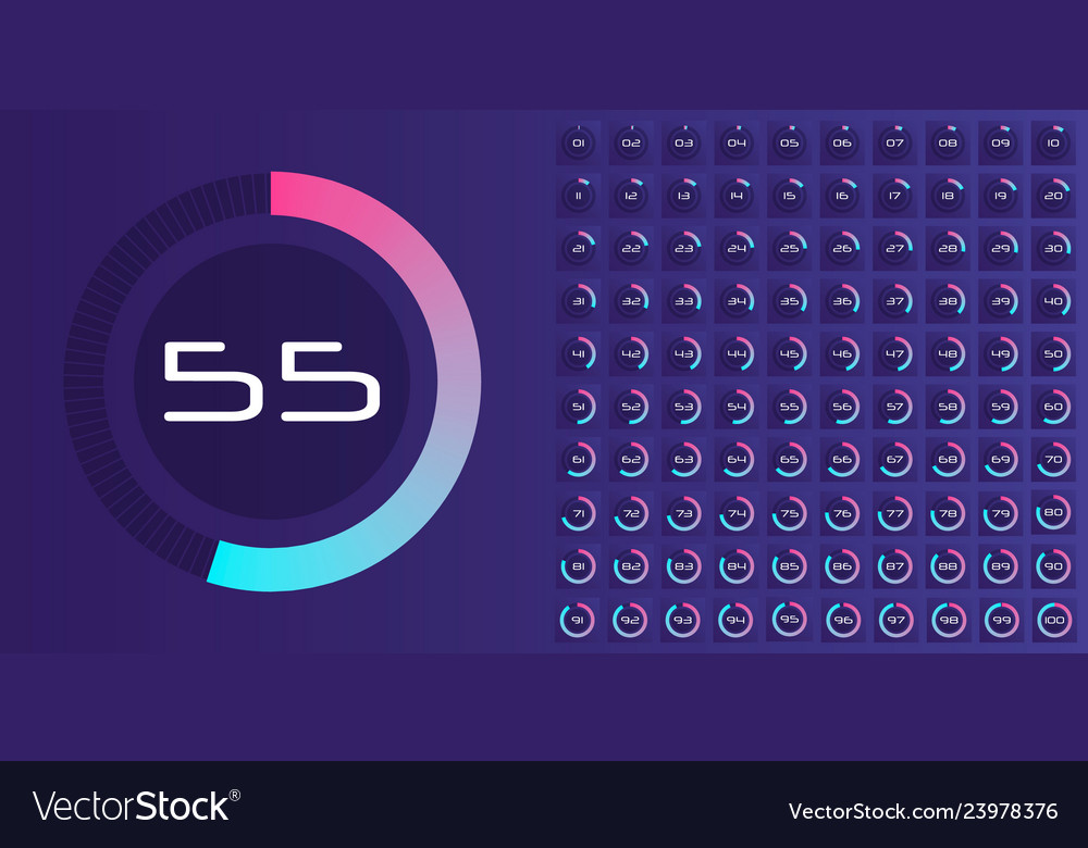 Circular interval timer Royalty Free Vector Image