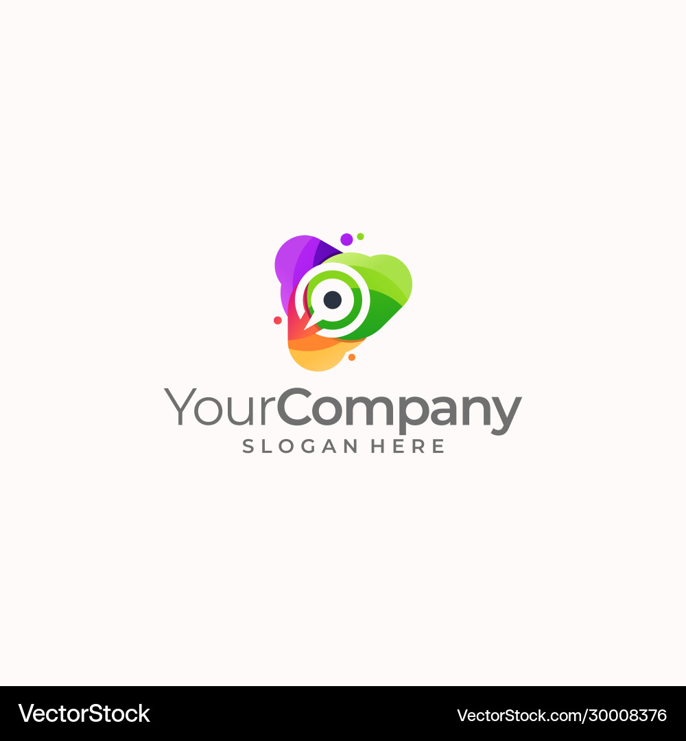 Colorful chat logo design with modern color Vector Image