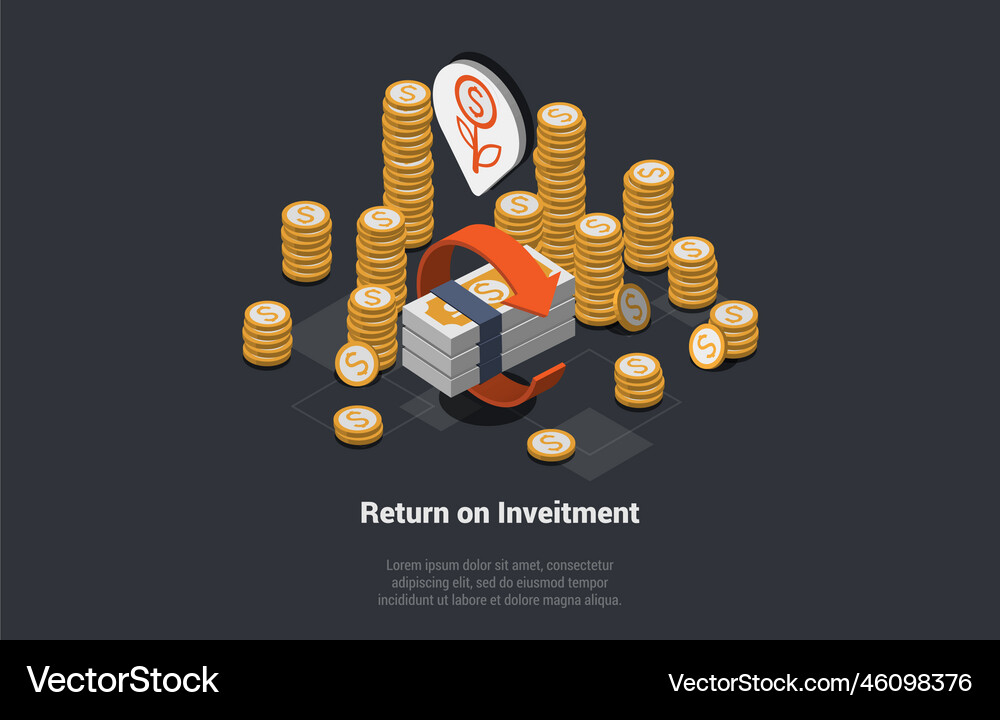 Concept of return on investment Royalty Free Vector Image