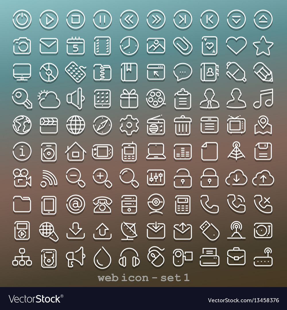 Line web icon - set 1 Royalty Free Vector Image