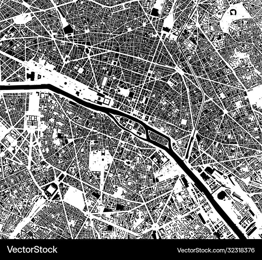 Map city paris france Royalty Free Vector Image