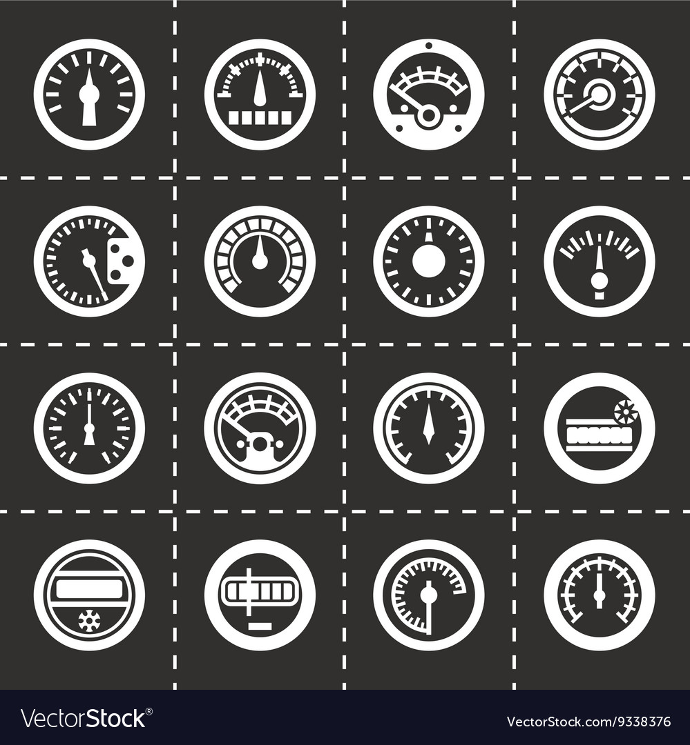 Meter icon set Royalty Free Vector Image - VectorStock