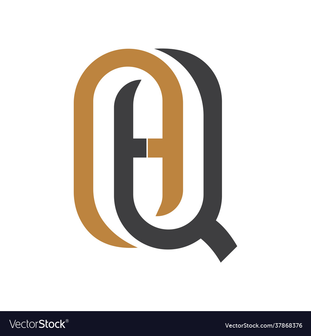 Qh hq q and h letter alphabet logo design Vector Image