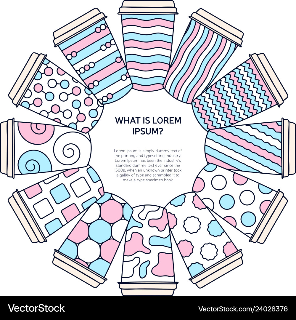 Round frame with a text box area is made of Vector Image