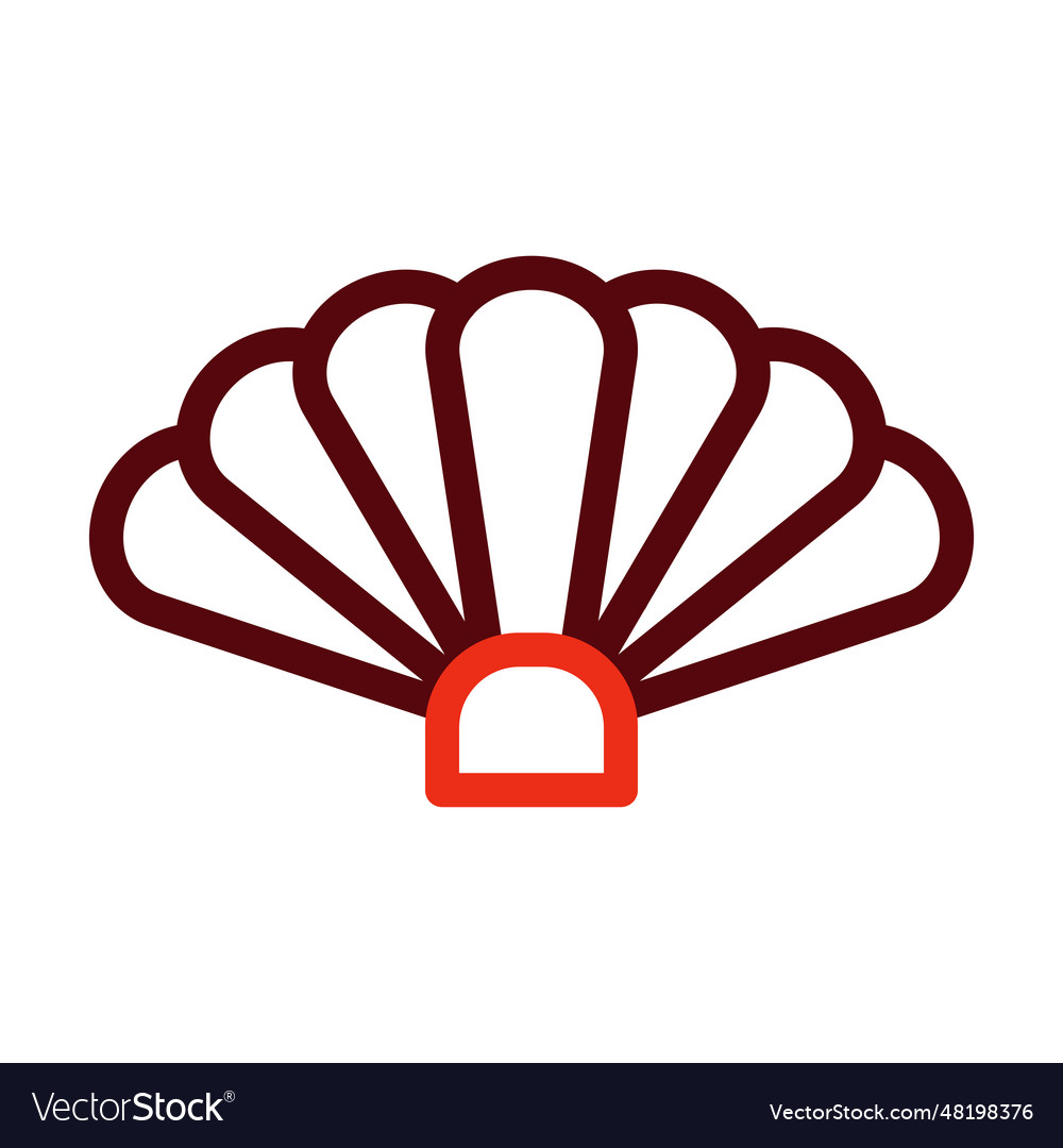 Shell glyph two color icon for personal Royalty Free Vector