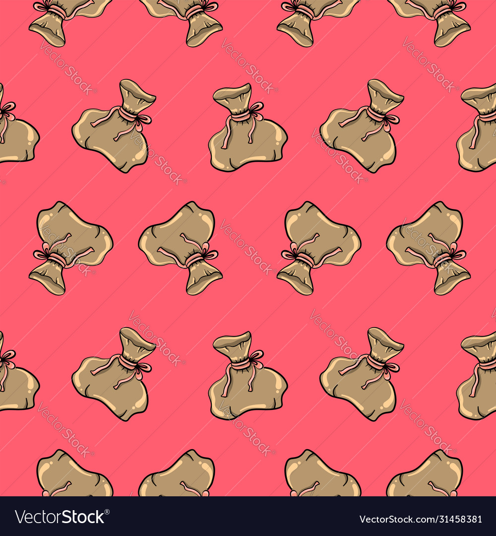 Bag pattern on white background Royalty Free Vector Image