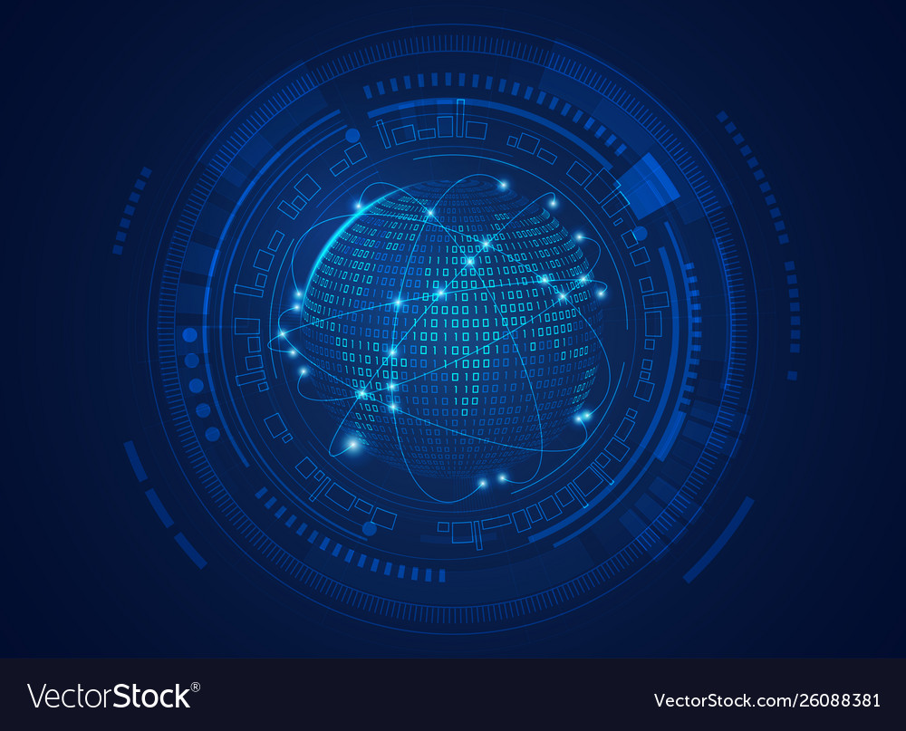 Binary globe Royalty Free Vector Image - VectorStock