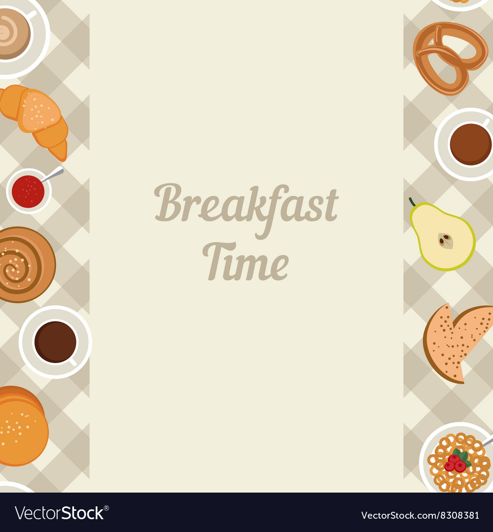 Breakfast time Royalty Free Vector Image - VectorStock
