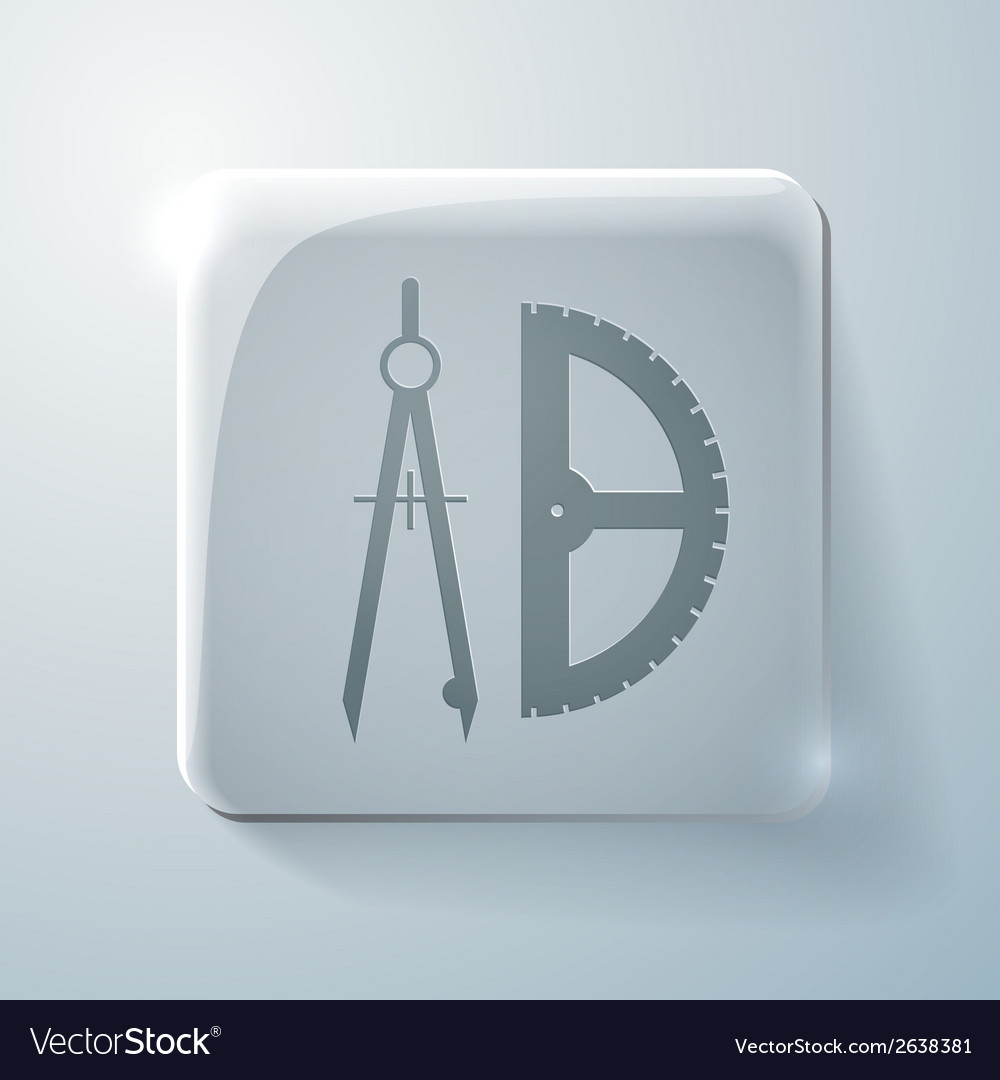 Compass and protractor Royalty Free Vector Image