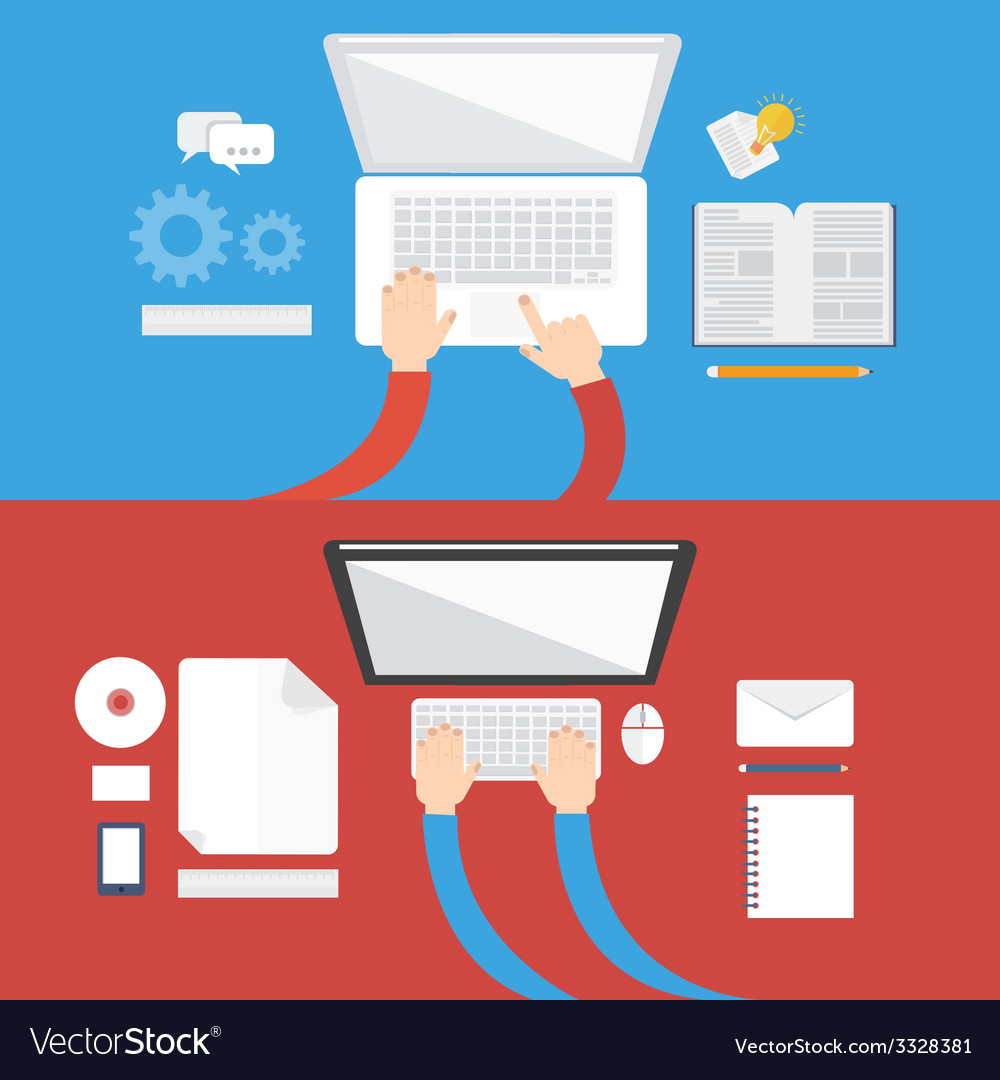 Element of computer concept icon in flat design Vector Image
