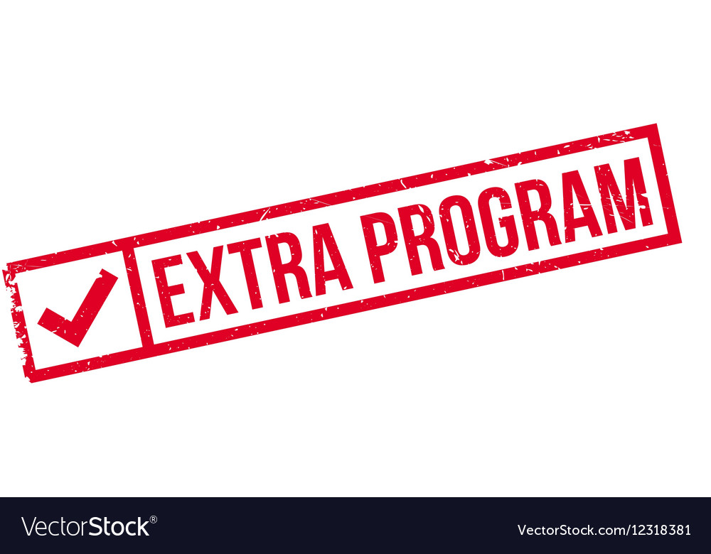 Extra program rubber stamp Royalty Free Vector Image