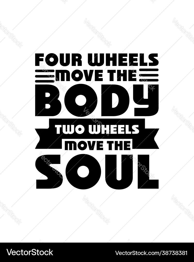 Four wheels move body two wheels move Royalty Free Vector