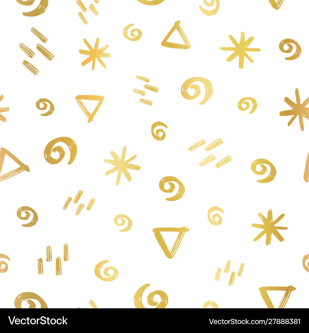 Geometric doodle shapes circle stars triangle Vector Image