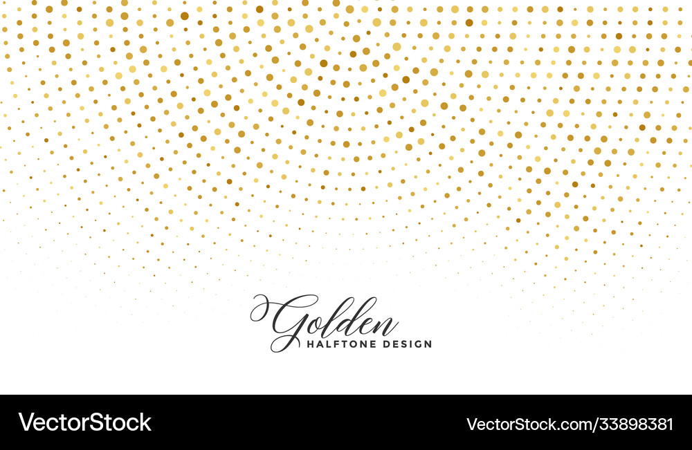 Golden sparkle halftone on white background design