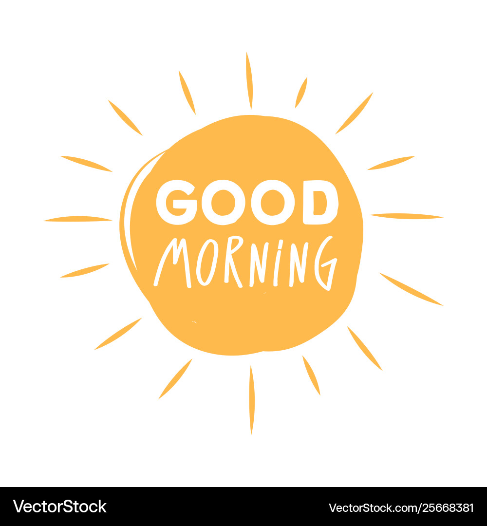 Good morning sunshine symbol Royalty Free Vector Image