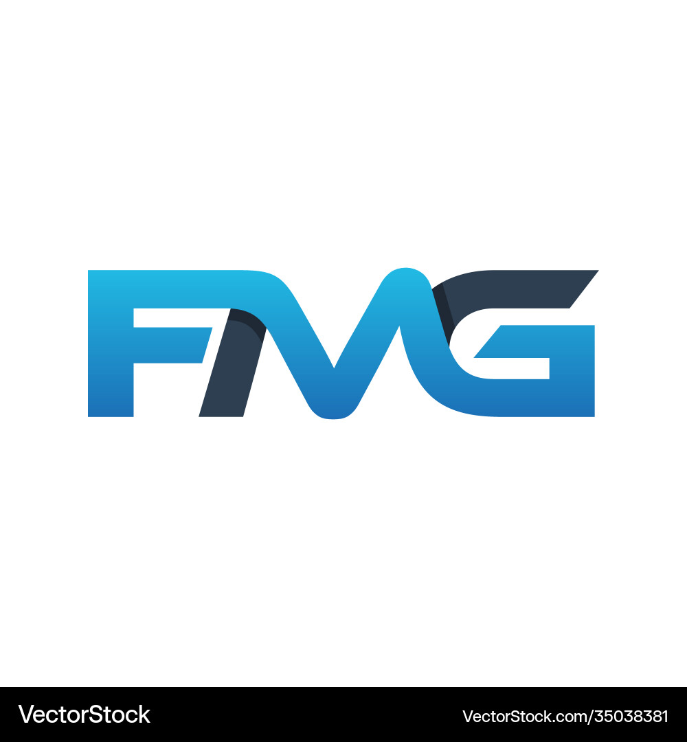 Logo design letter fmg monogram Royalty Free Vector Image