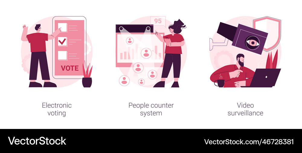 People monitoring and analytics abstract concept Vector Image
