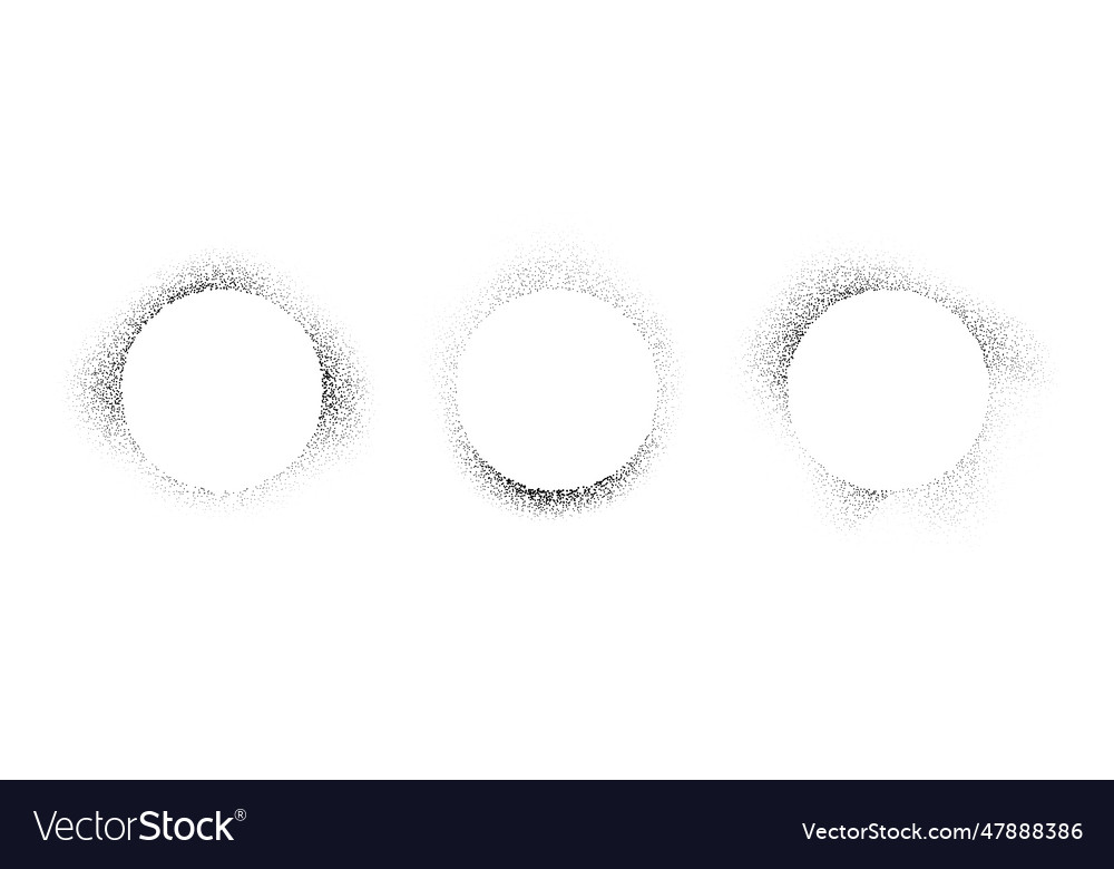 Circle frames collection with spray stencil effect