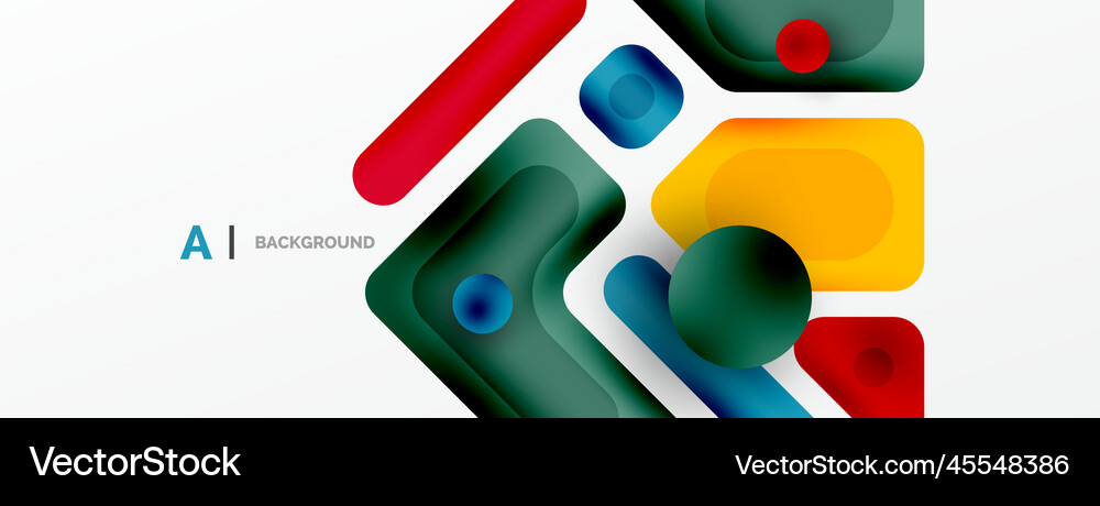 Colorful geometric shapes lines squares Royalty Free Vector
