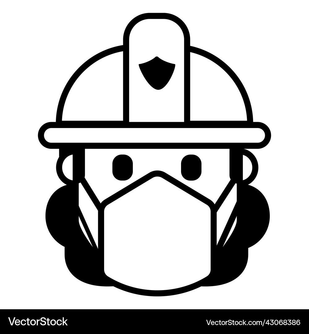 Emergency woman with mask stroke Royalty Free Vector Image