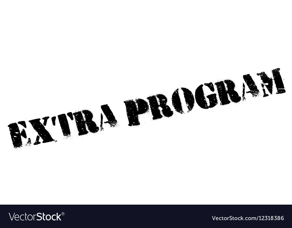 Extra program rubber stamp Royalty Free Vector Image