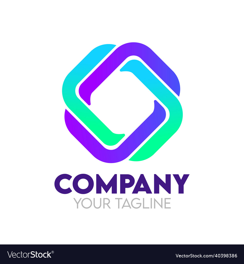 Loop abstract gradient logo design Royalty Free Vector Image