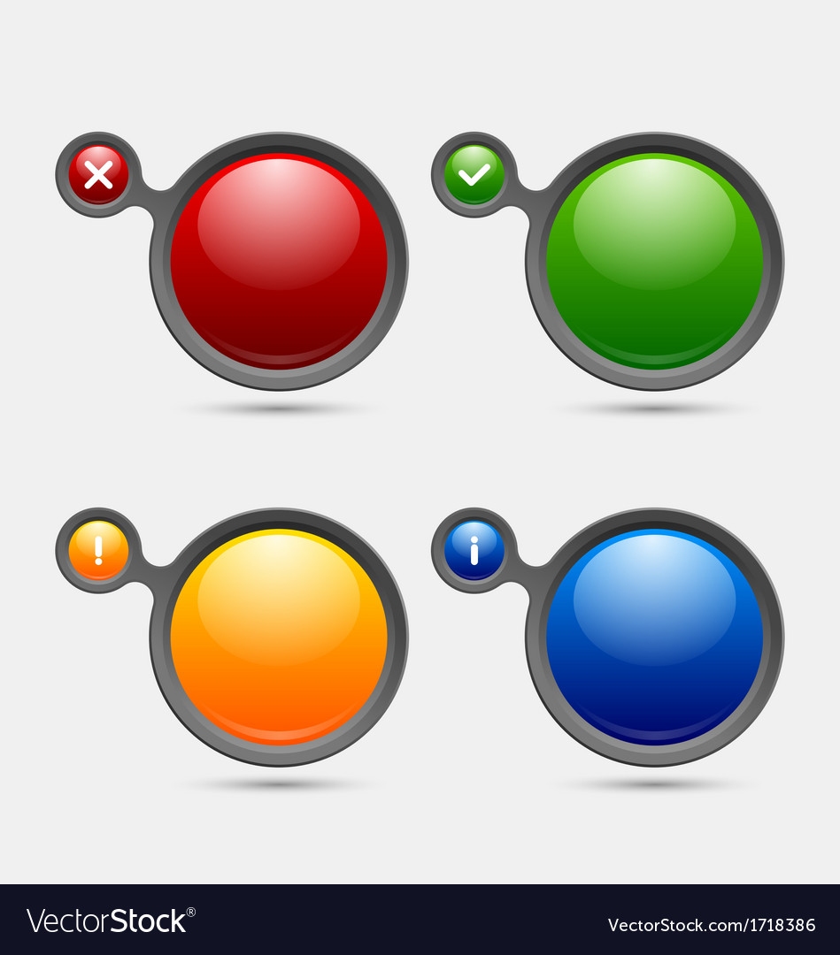 Notification bubbles Royalty Free Vector Image