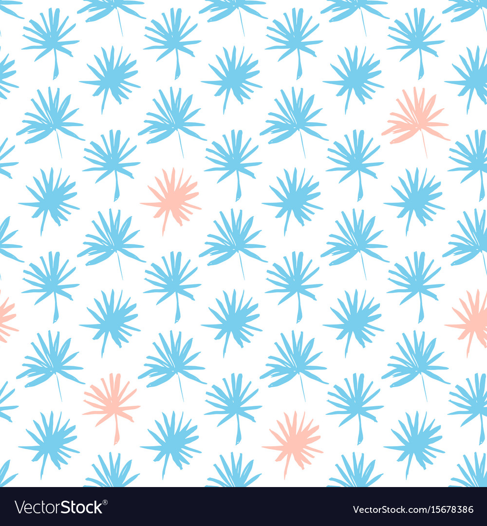 Palm leaf seamless pattern Royalty Free Vector Image