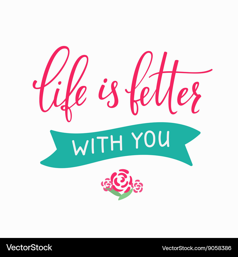 Romantic love lettering typography Royalty Free Vector Image