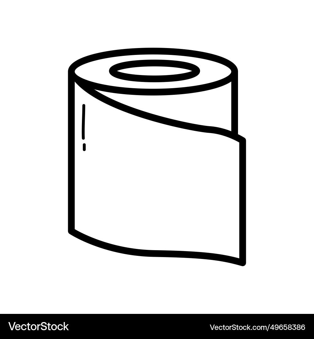 Toilet tissue line icon logo image Royalty Free Vector Image