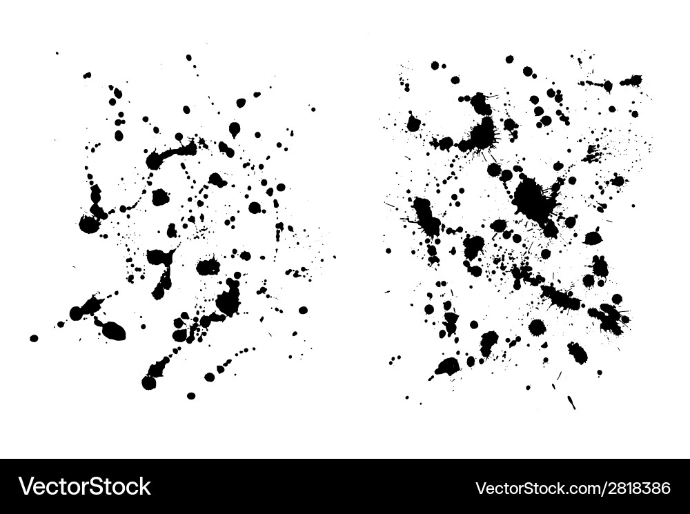 Two grungy ink blob textures for your designs Vector Image