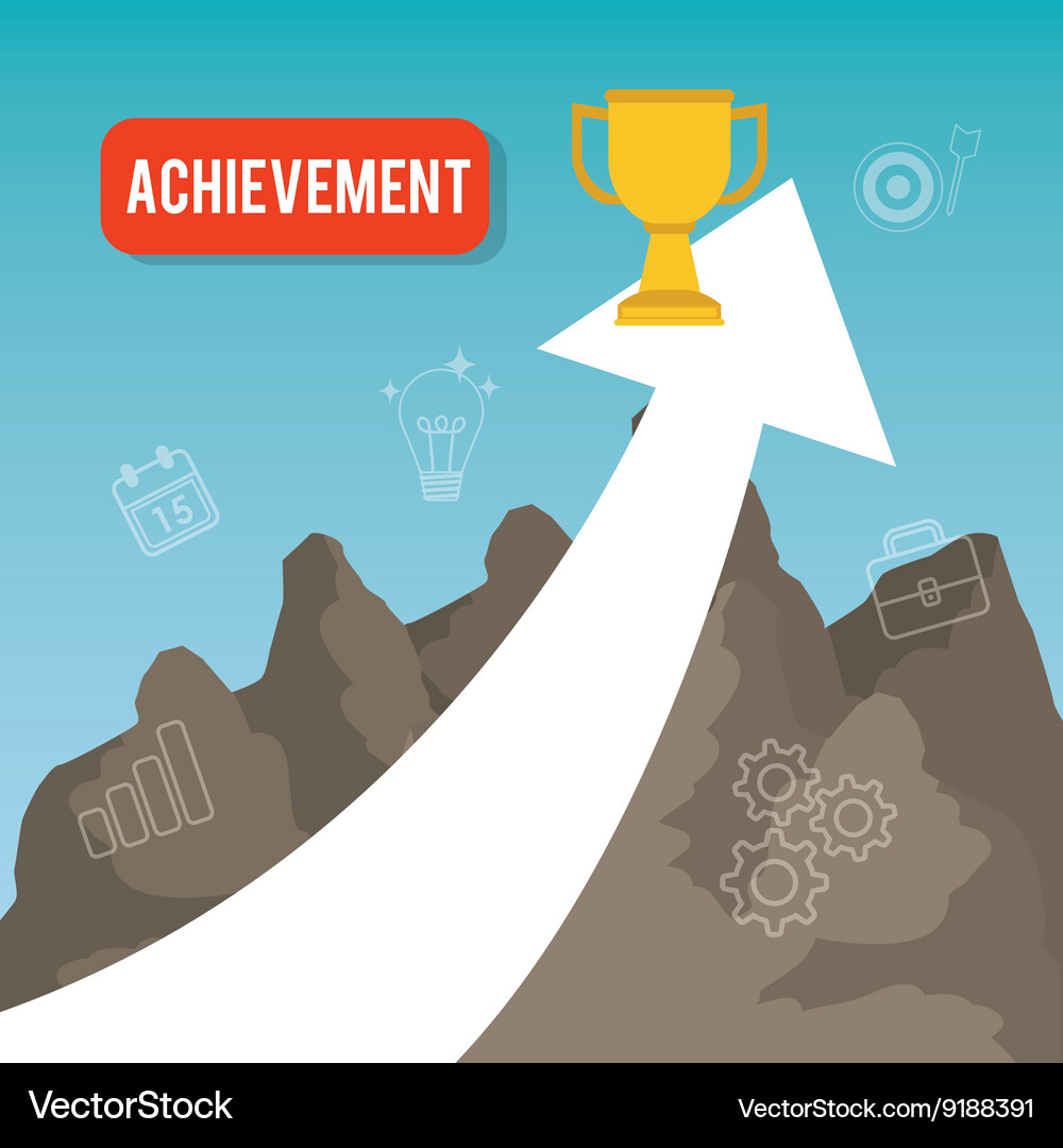 Achievement design success icon colorful Vector Image