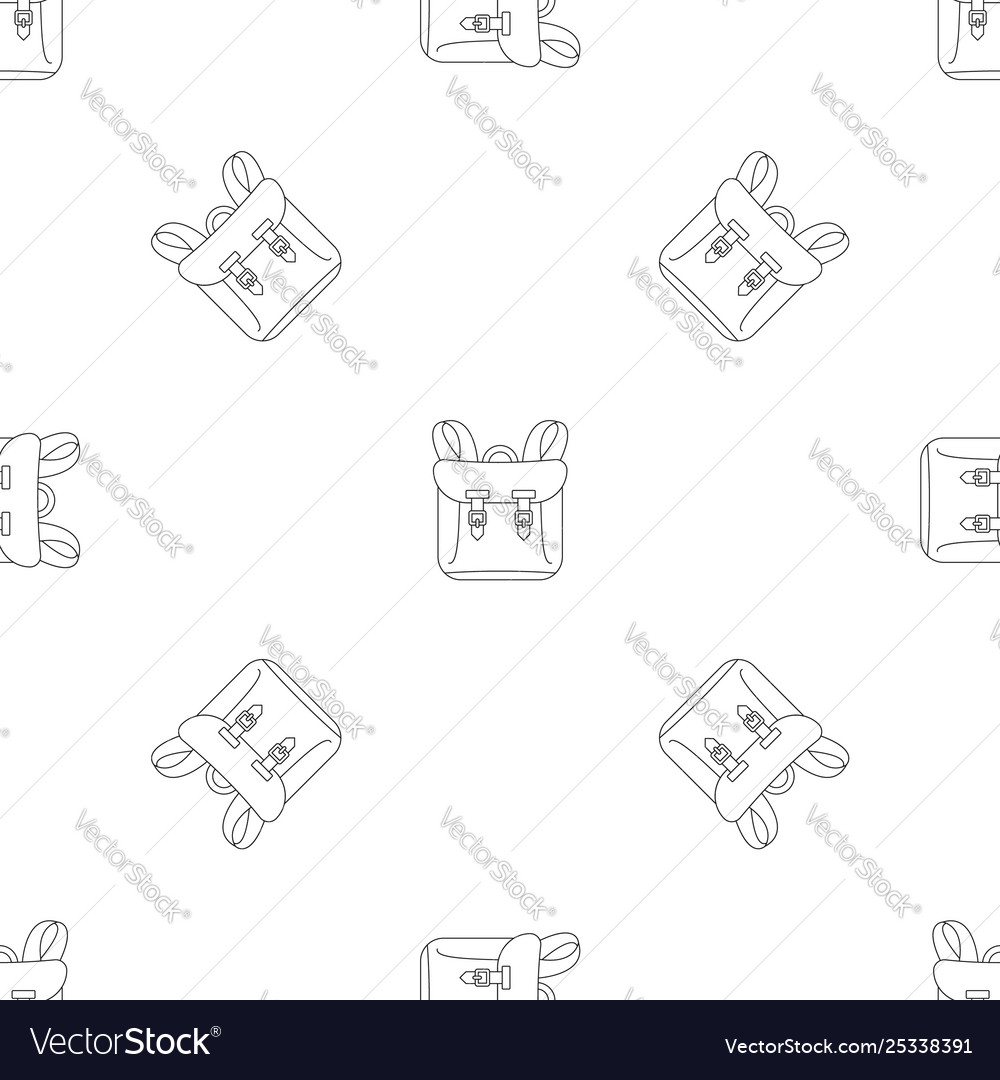 Adventure backpack pattern seamless Royalty Free Vector