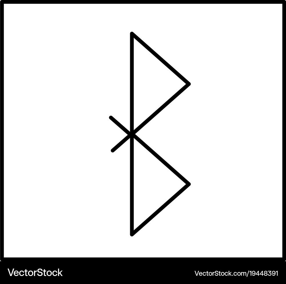 Bluetooth icon simple logo of sign Royalty Free Vector Image