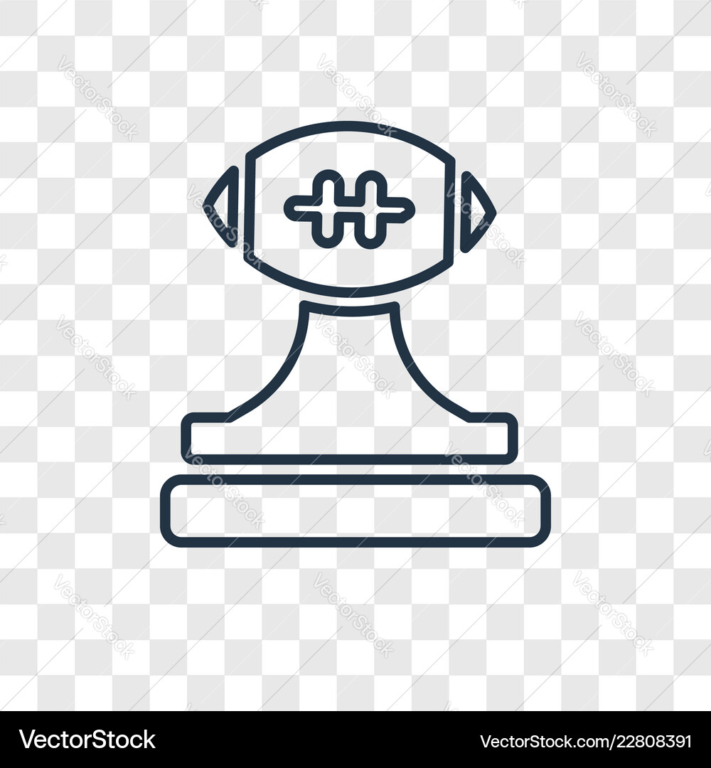 Football trophy concept linear icon isolated Vector Image