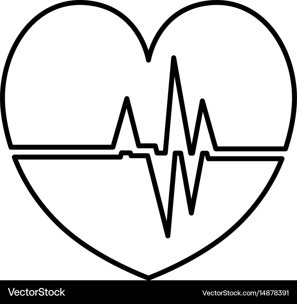 Heart cardio isolated icon Royalty Free Vector Image