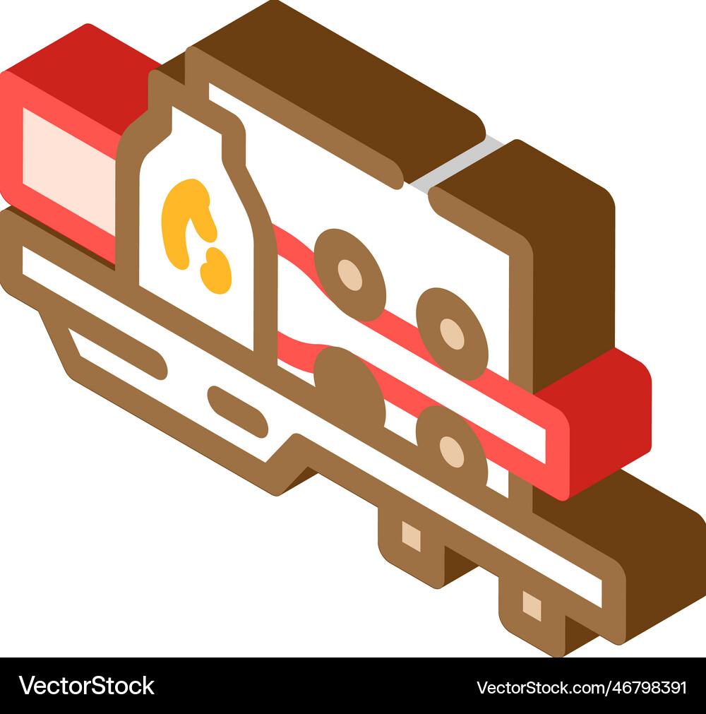Hot rolling steel production isometric icon Vector Image