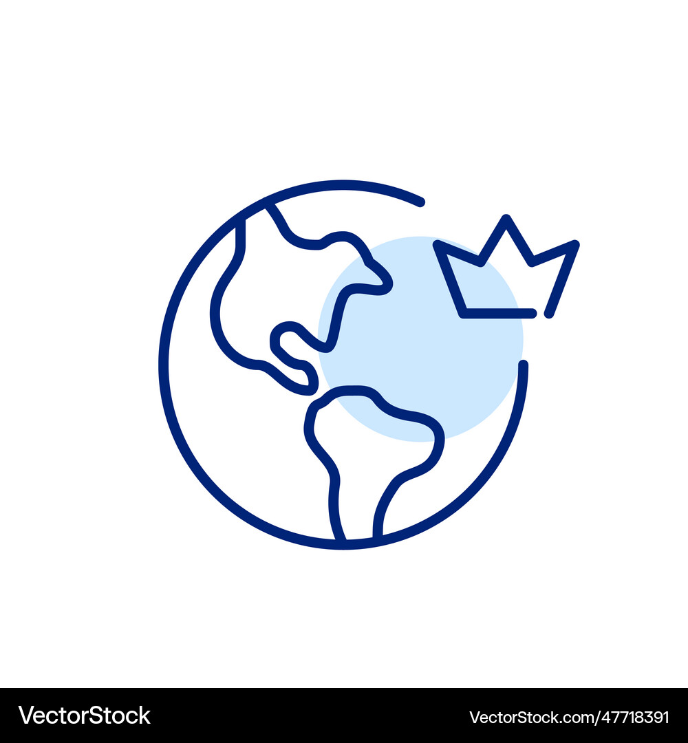 International premium service earth globe Vector Image