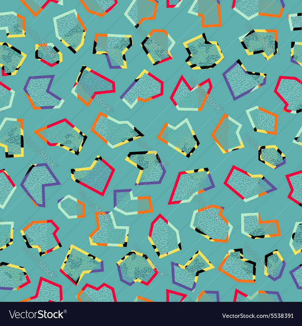 Retro 80s seamless pattern background Royalty Free Vector