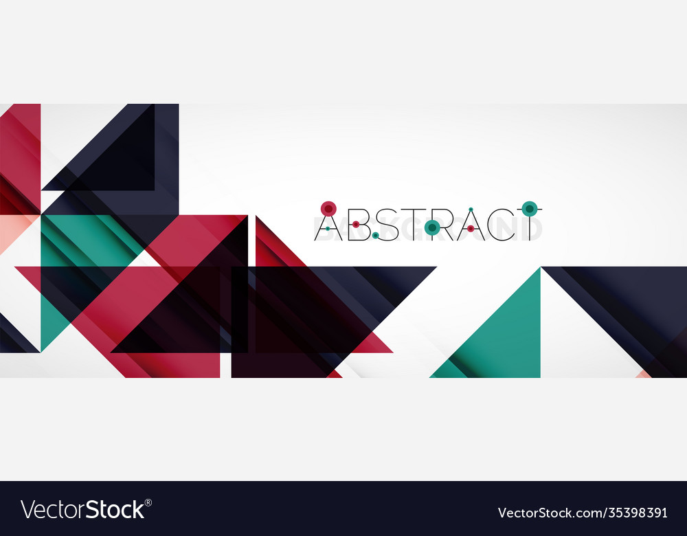 Set triangle geometric backgrounds Royalty Free Vector Image