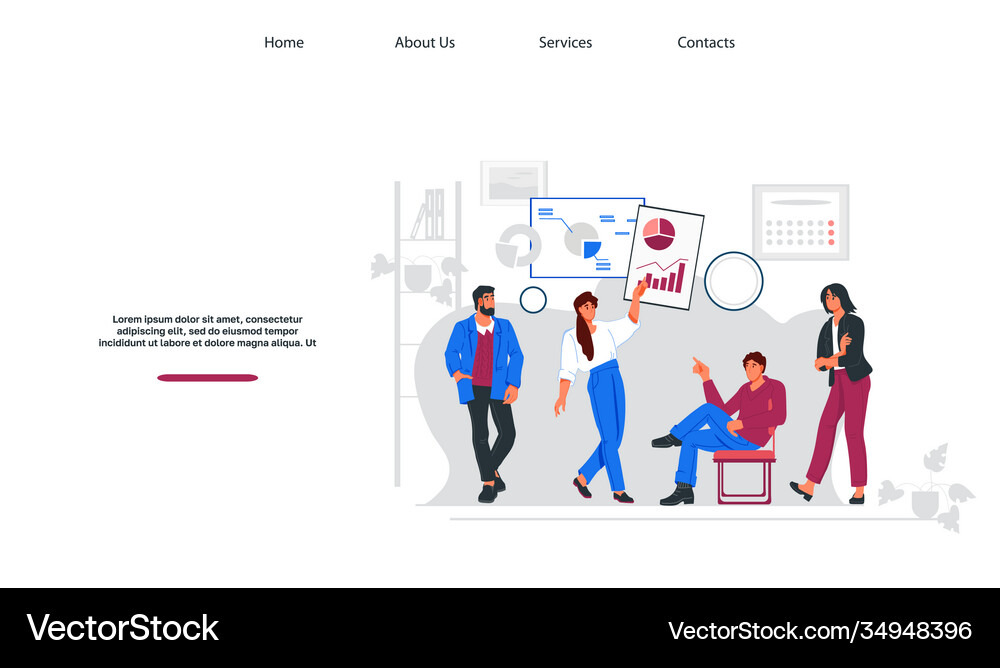 Corporate training and business team education Vector Image