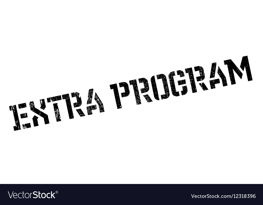 Extra program rubber stamp Royalty Free Vector Image