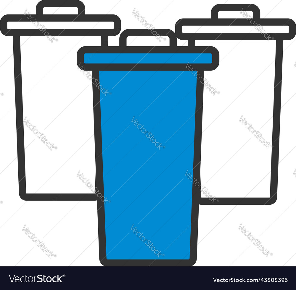 Garbage containers with separated trash icon Vector Image Garbage containers with separated trash icon Vector Image