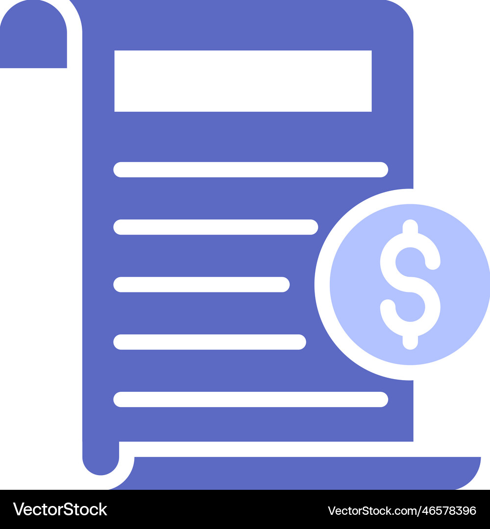 Income report glyph icon style Royalty Free Vector Image