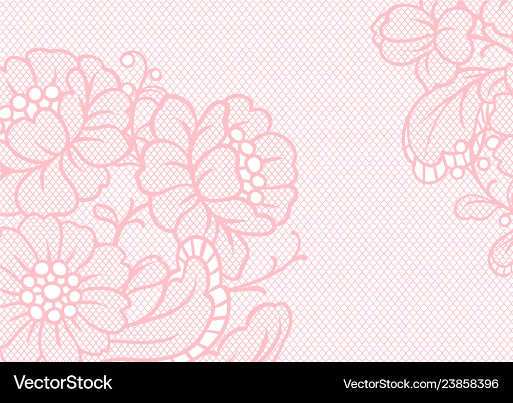 Lace ornamental background with flowers Royalty Free Vector